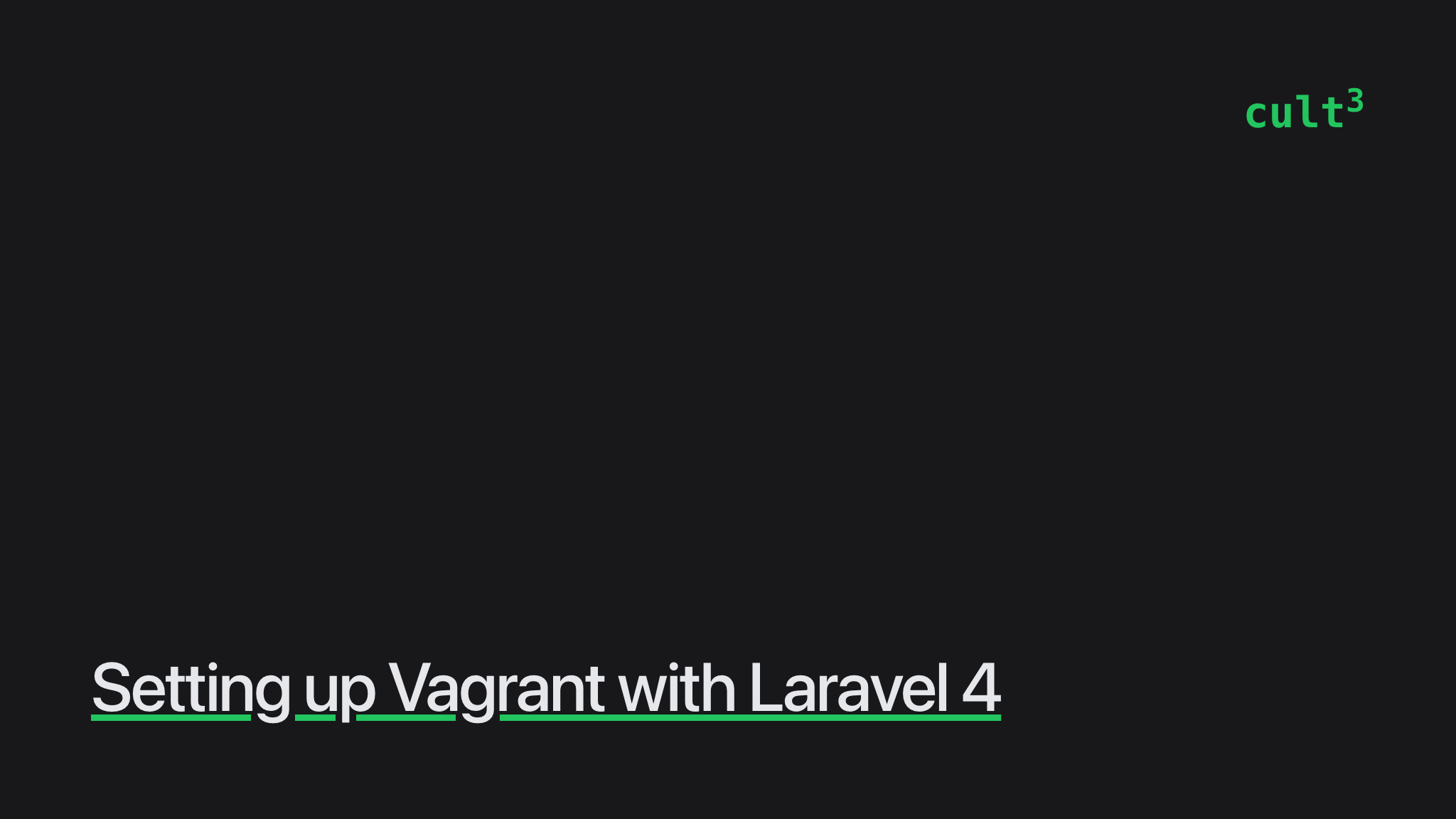 Setting up Vagrant with Laravel 4 | Culttt Setting up Vagrant with Laravel 4 | Culttt