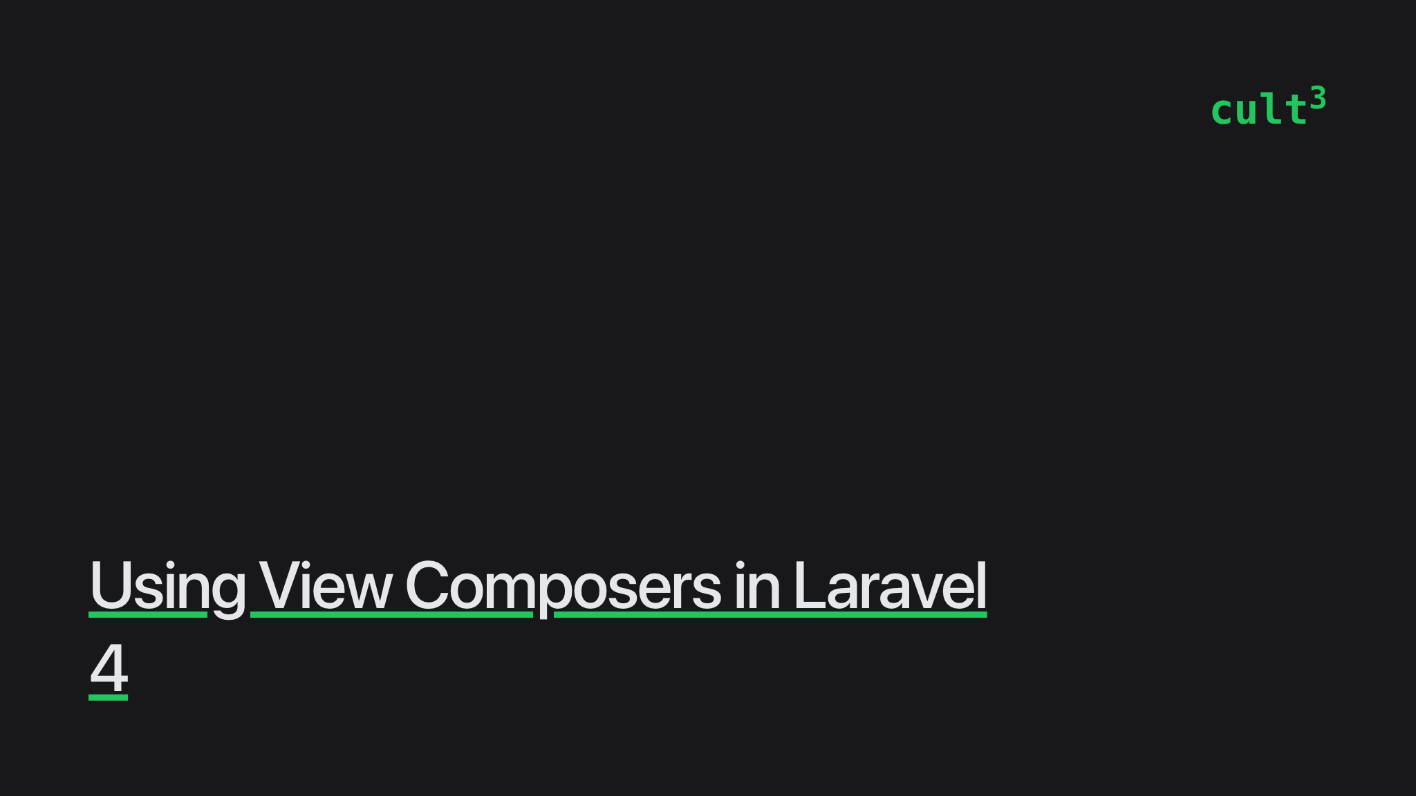 Using View Composers In Laravel 4 Culttt