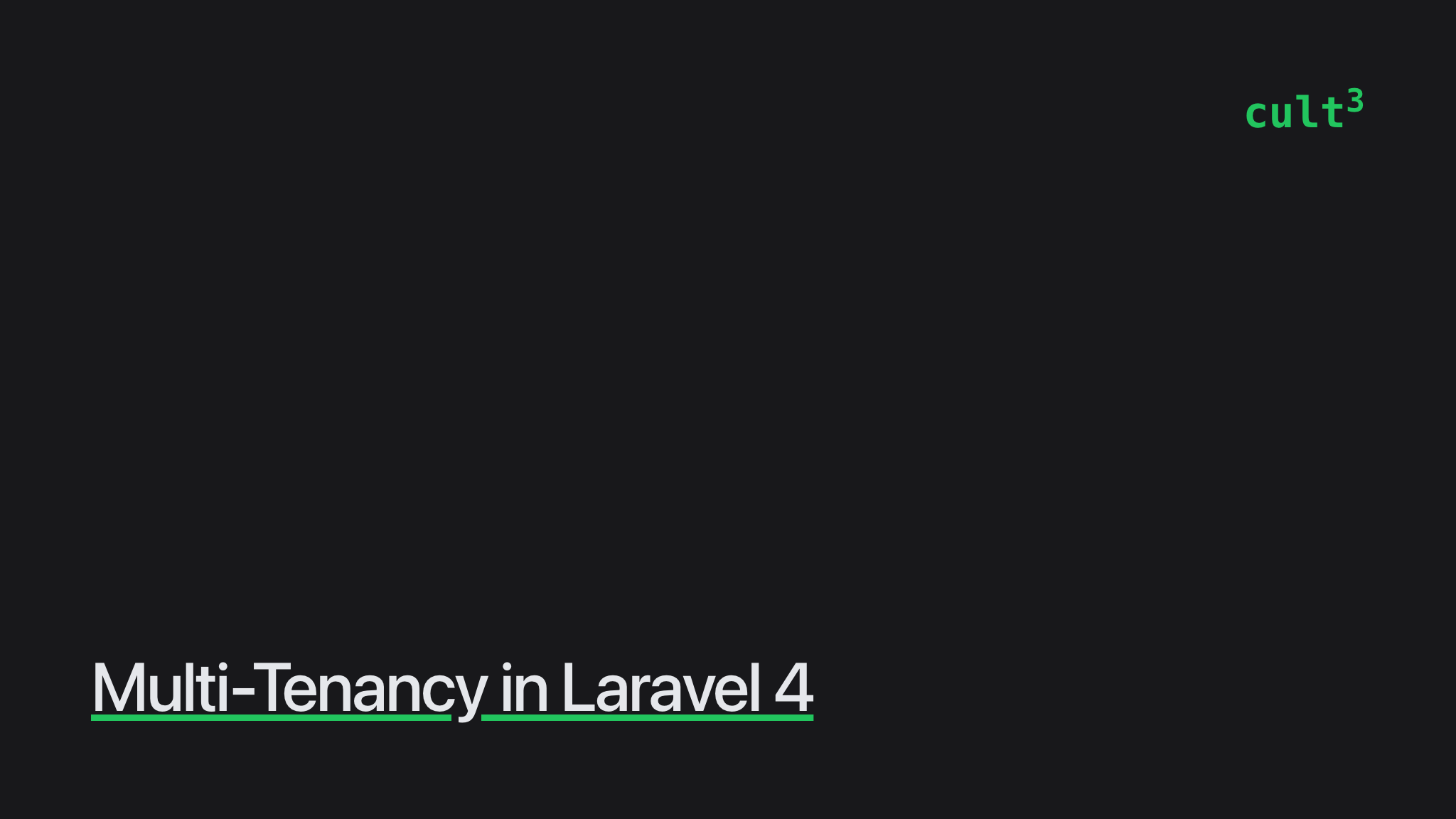 Multi-Tenancy in Laravel 4 | Culttt