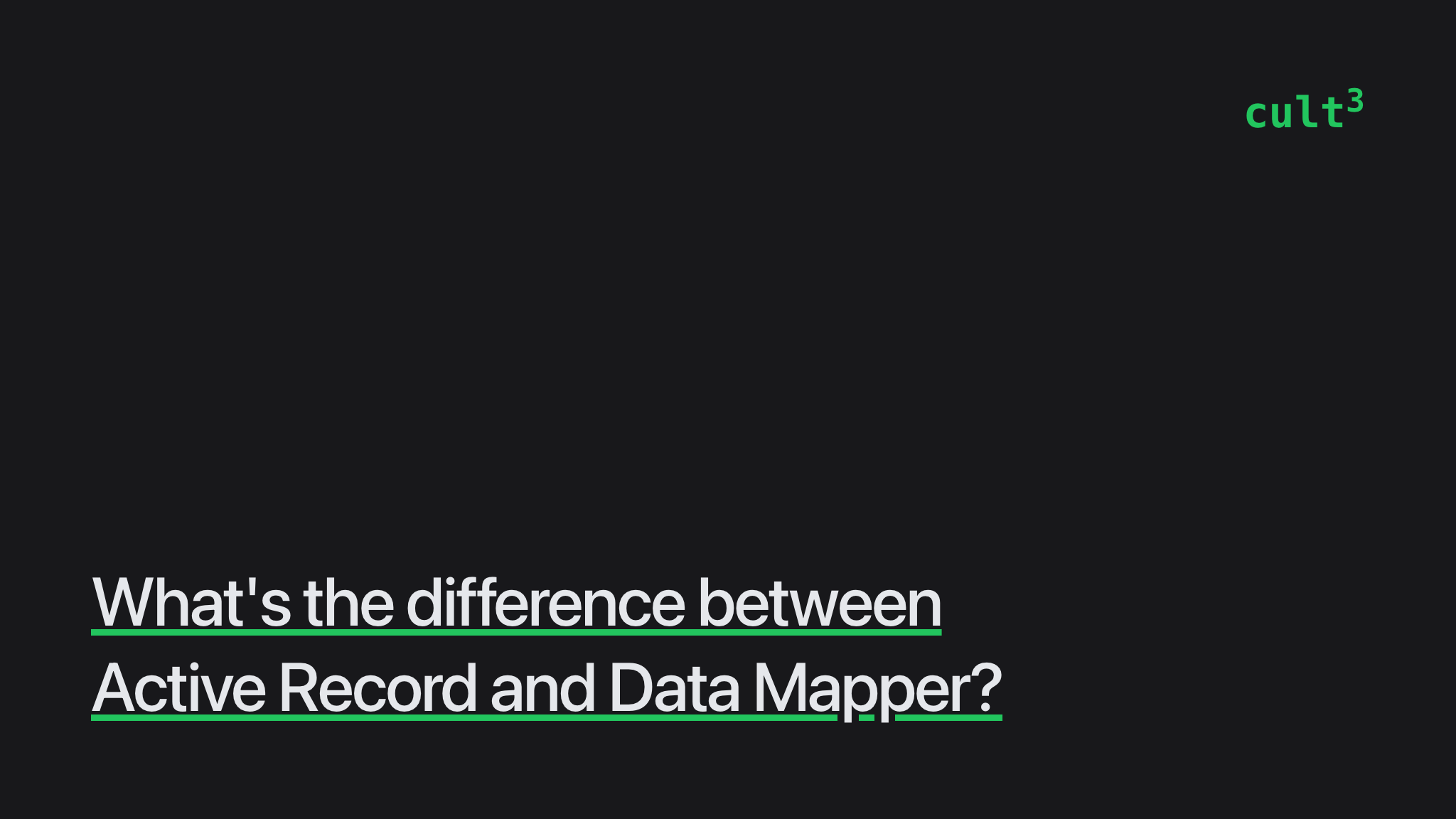Whats The Difference Between Active Record And Data Mapper Culttt