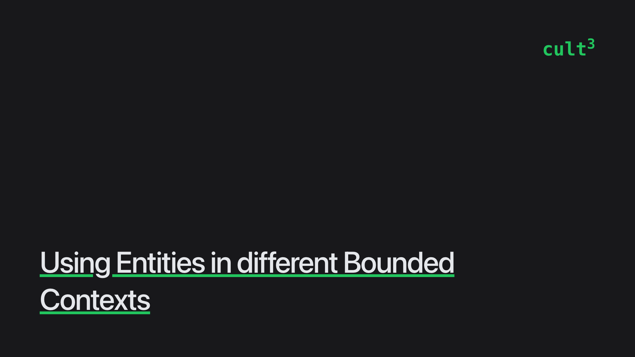 Using Entities in different Bounded Contexts | Culttt