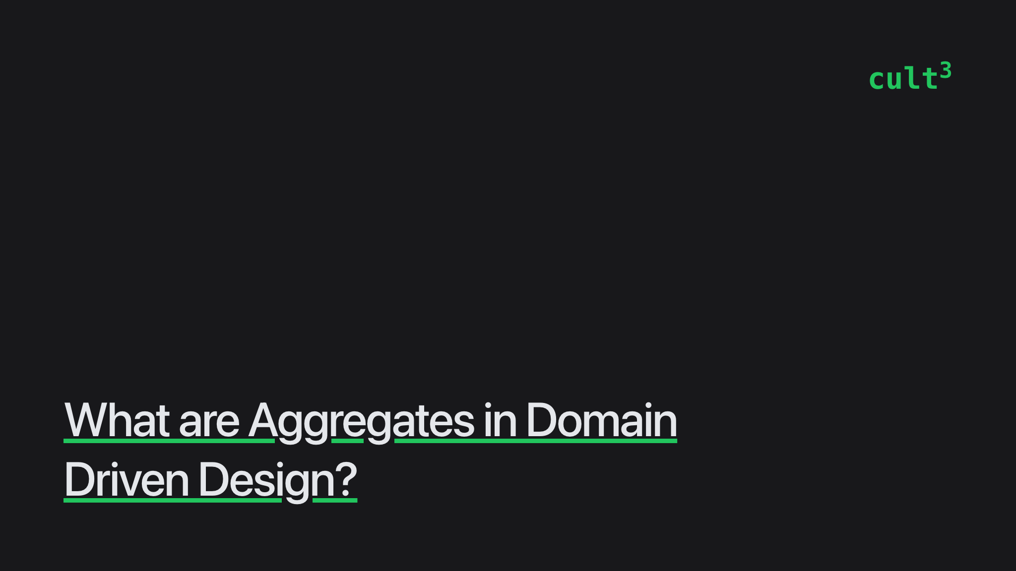 What are Aggregates in Domain Driven Design? | Culttt