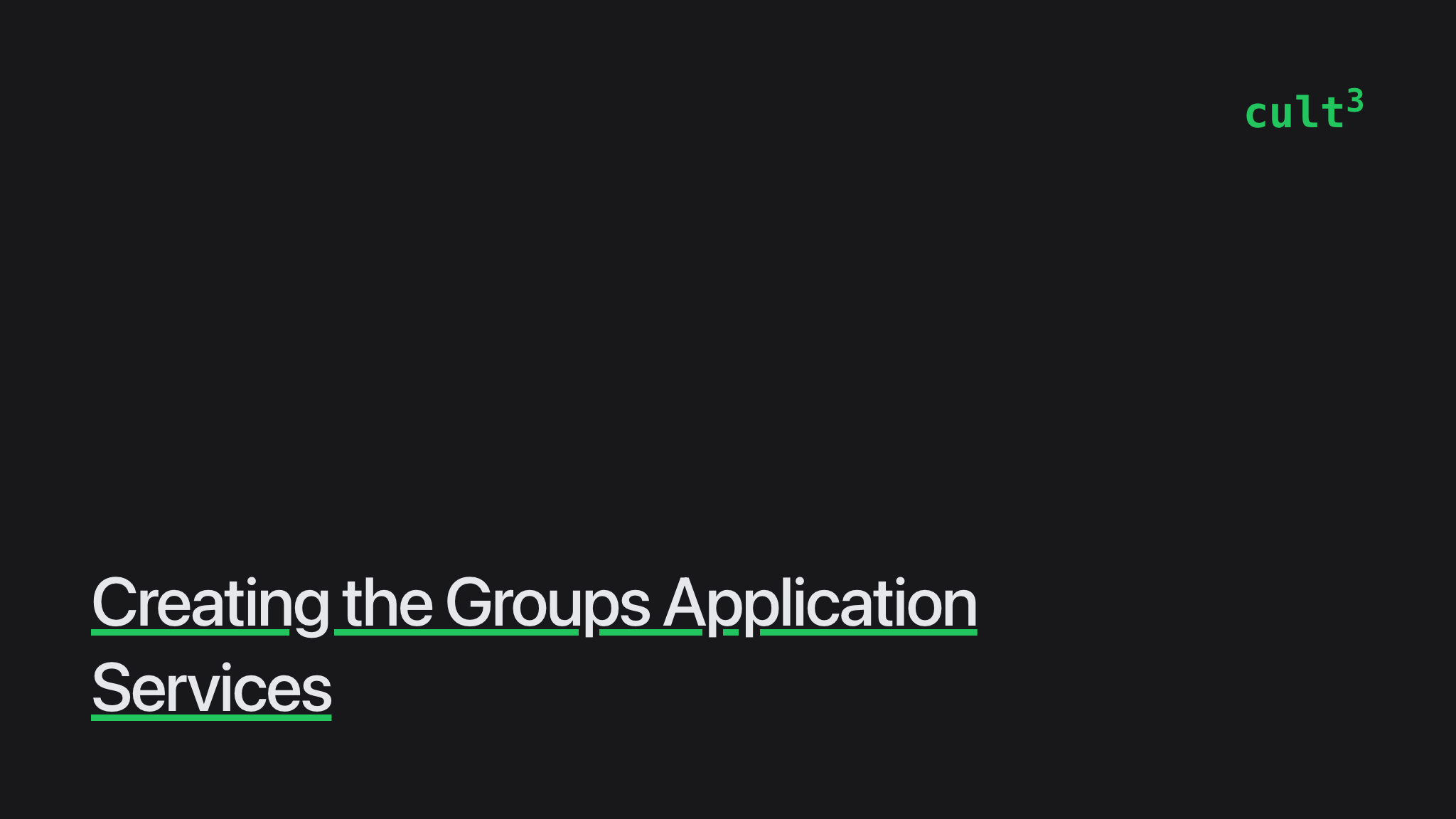 Creating the Groups Application Services | Culttt