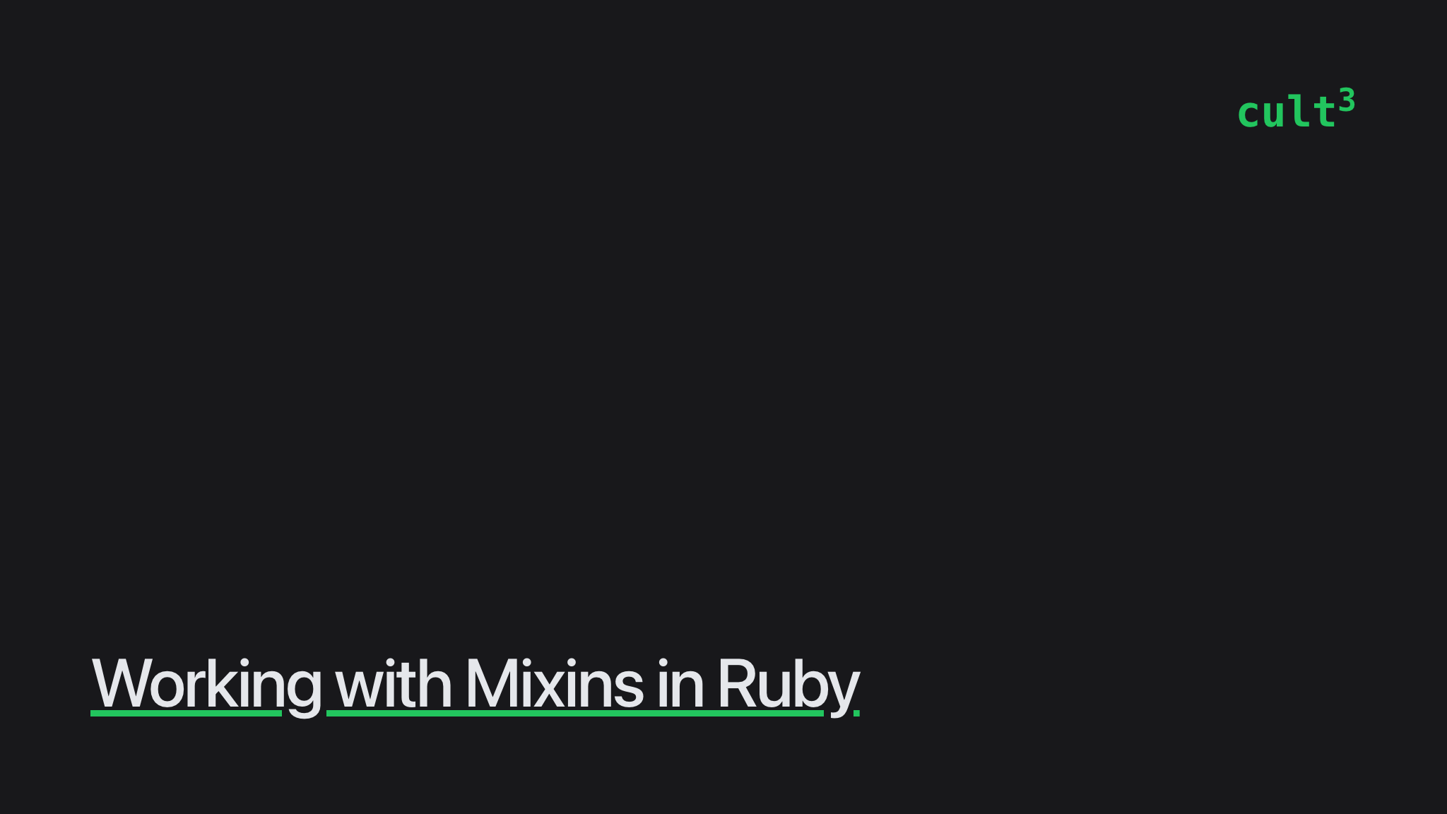 Working with Mixins in Ruby | Culttt Working with Mixins in Ruby | Culttt
