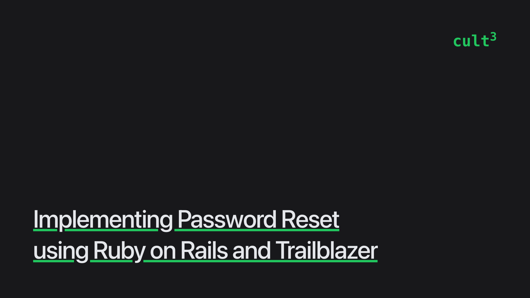 Implementing Password Reset Using Ruby On Rails And Trailblazer Culttt